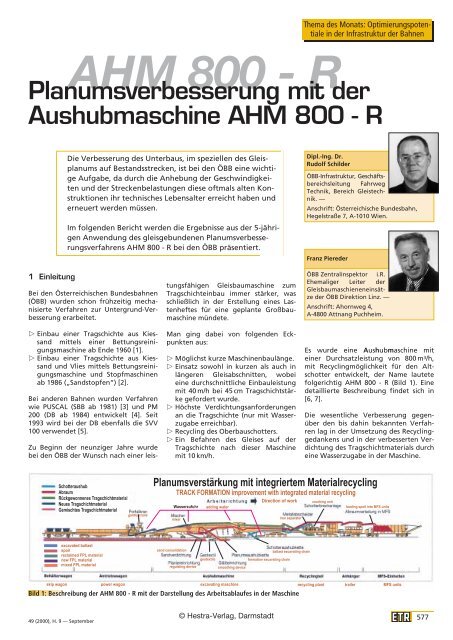 AHM 800 - R - Plasser & Theurer