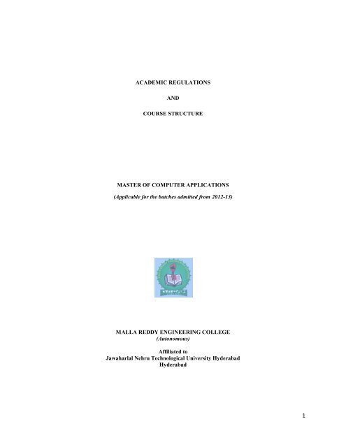 MCA - Malla Reddy Engineering College..