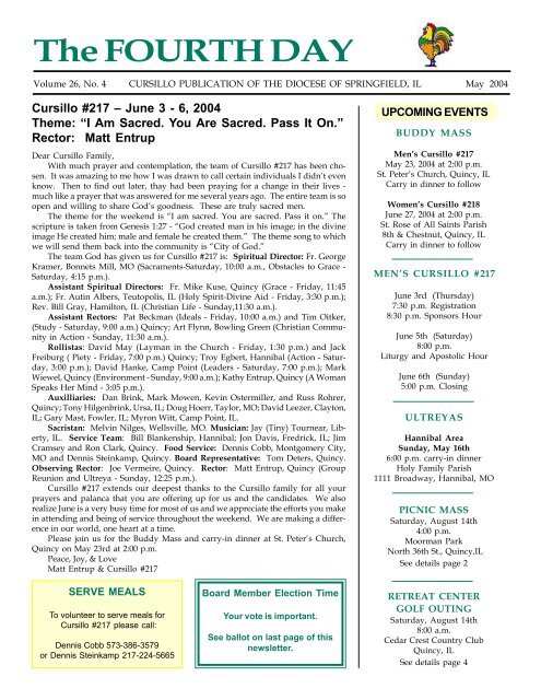 The FOURTH DAY - Quincy Cursillo Community