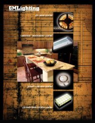 GM Lighting Linear LED Quick Reference Guide