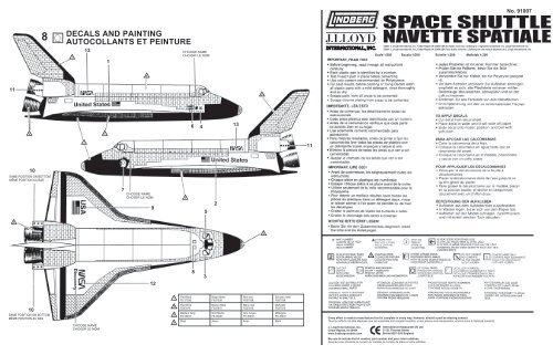 SPACE SHUTTLE NAVETTE SPATIALE - Lindberg Models