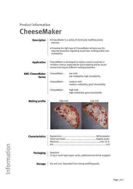 Product information CheeseMaker