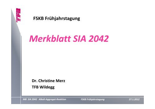 Merkblatt SIA 2042