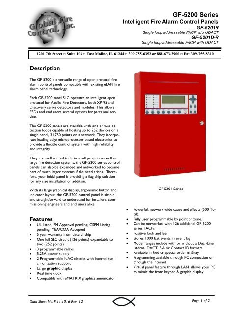 GF-5200 Series - Global Fire Control, Inc