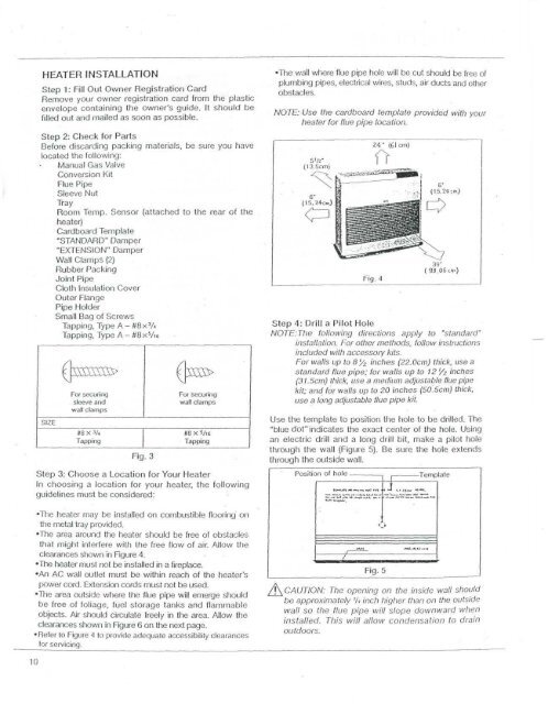HEATER INSTALLATION Step