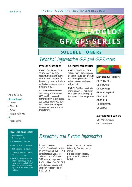 RADGLO® GF and GFS - Radiant Color