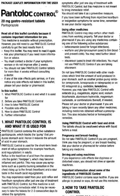 Pantoloc CONTROl® - LloydsPharmacy