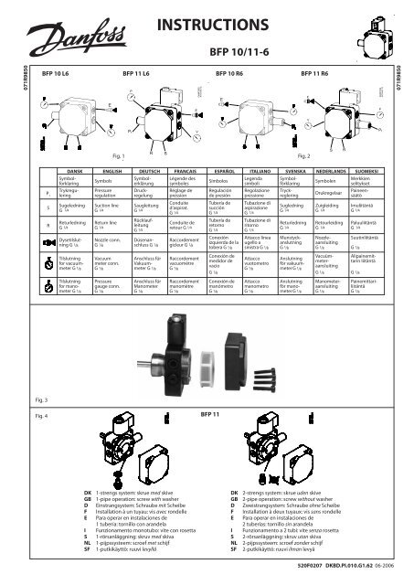 instructions bfp 10/11-6 - Danfoss.com