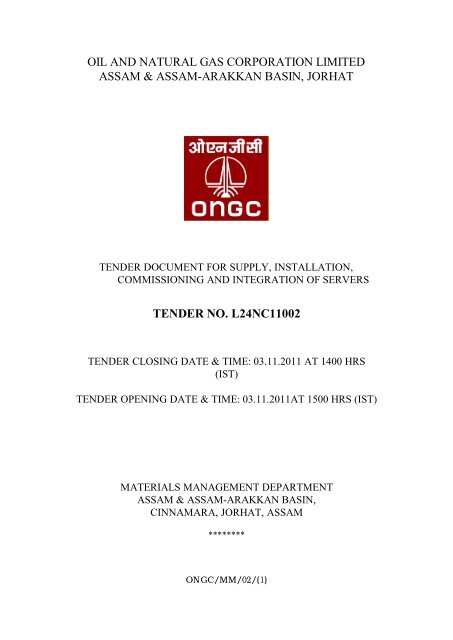 View Detail - ONGC Tender