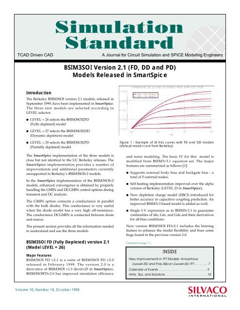 BSIM3SOI Version 2.1 - Silvaco International
